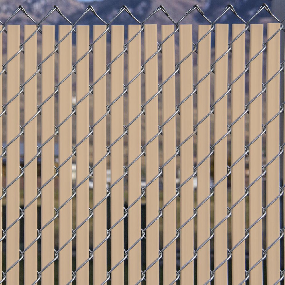 Pexco 10' Bottom Locking Vinyl Privacy Slat for 1 3/4" Chain Link Mesh ...