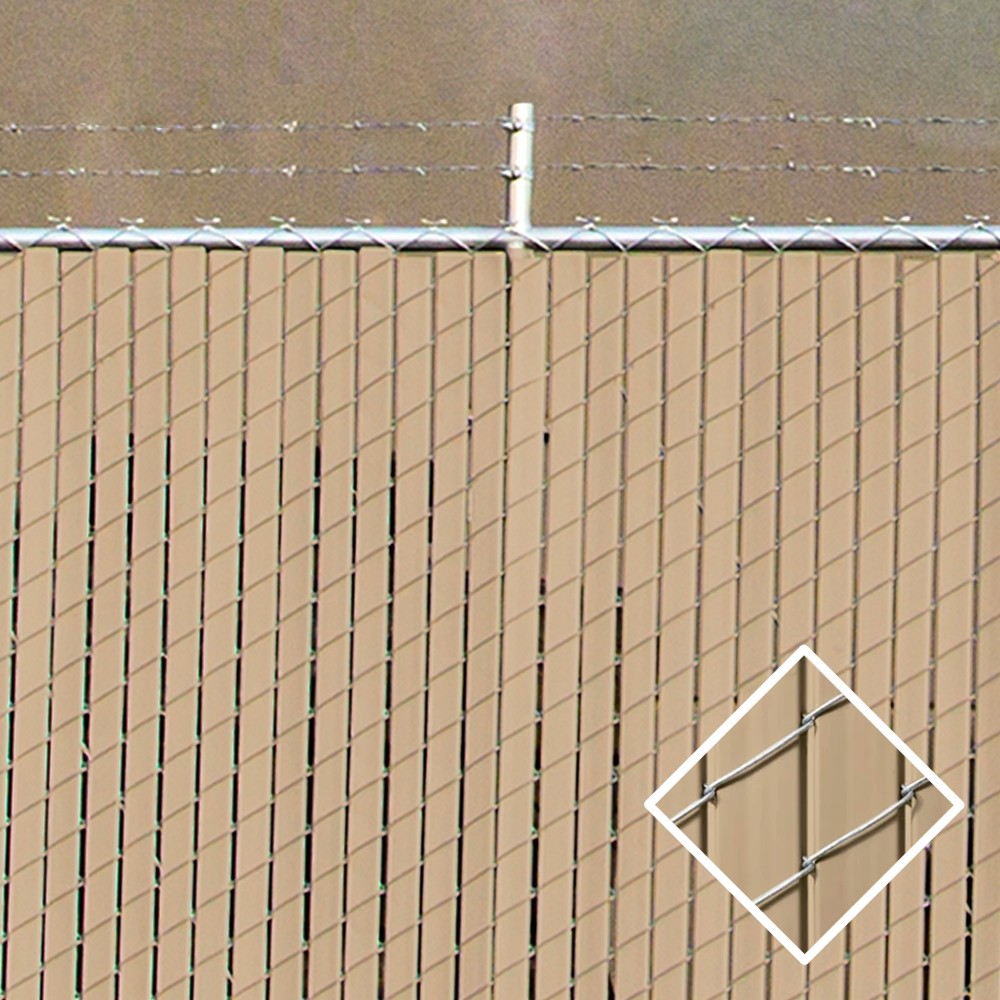 PDS 3' Chain Link Fence Industrial Privacy Slats (Beige) | Privacy Slat ...