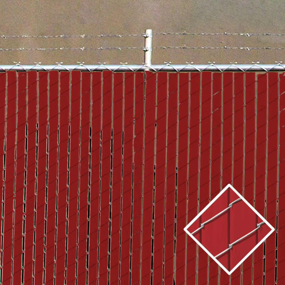 PDS 3.5' Chain Link Fence Industrial Privacy Slats (Redwood) | Privacy ...