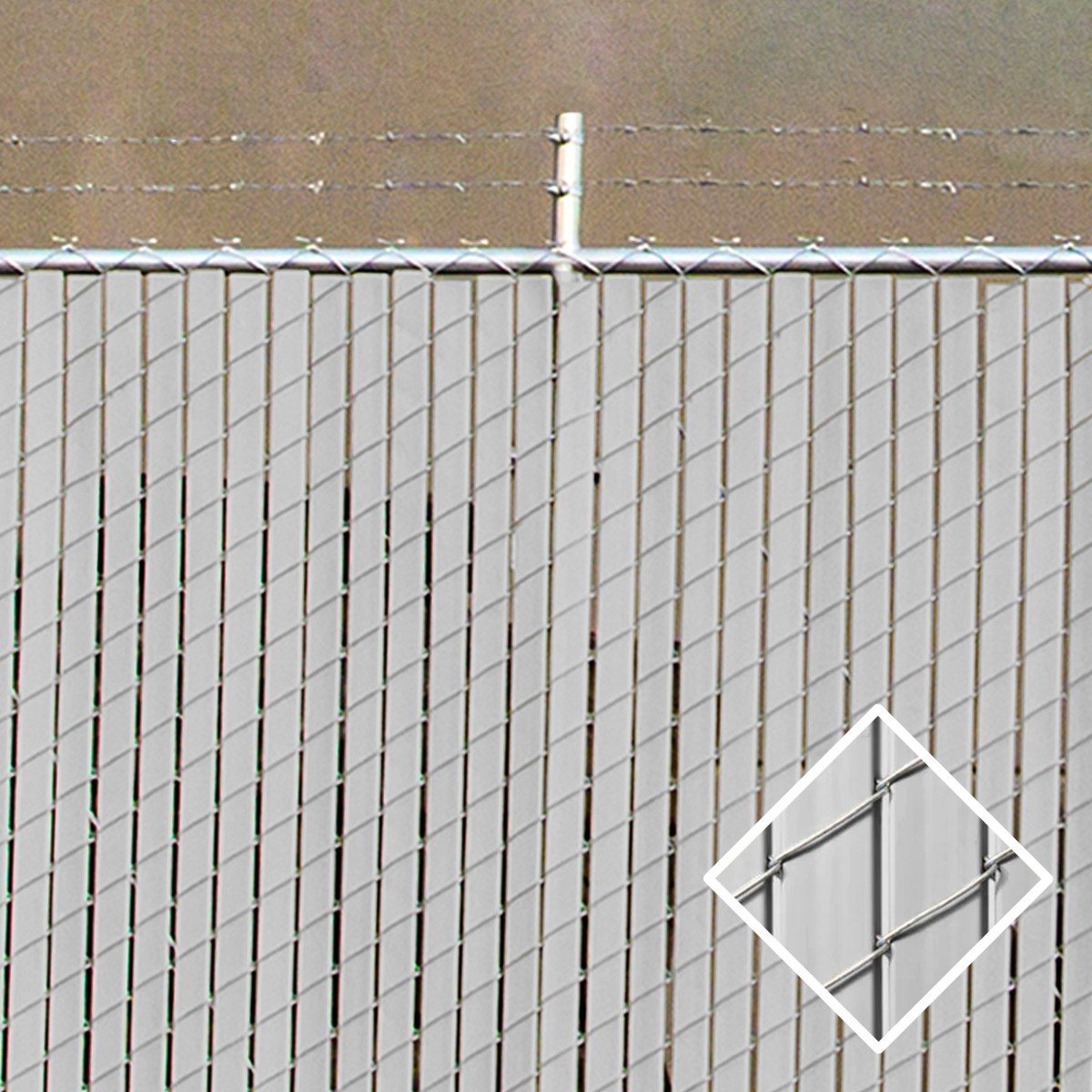 Pexco 6' Industrial Vinyl Privacy Slat for 3 1/2-5" Chain Link Mesh ...
