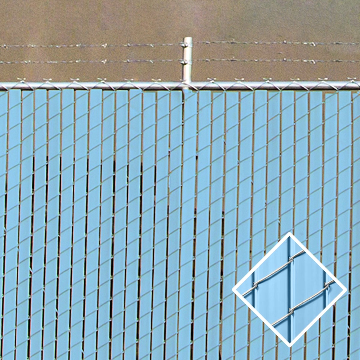 PDS 3.5' Chain Link Fence Industrial Privacy Slats (Light Blue ...
