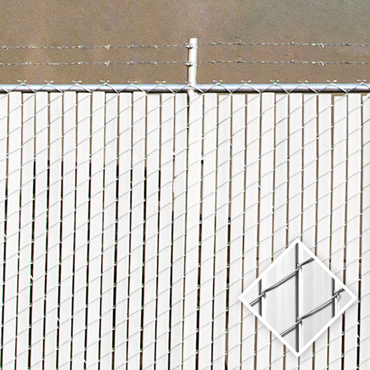 Pexco 6' Industrial Vinyl Privacy Slat for 3 1/2-5" Chain Link Mesh ...
