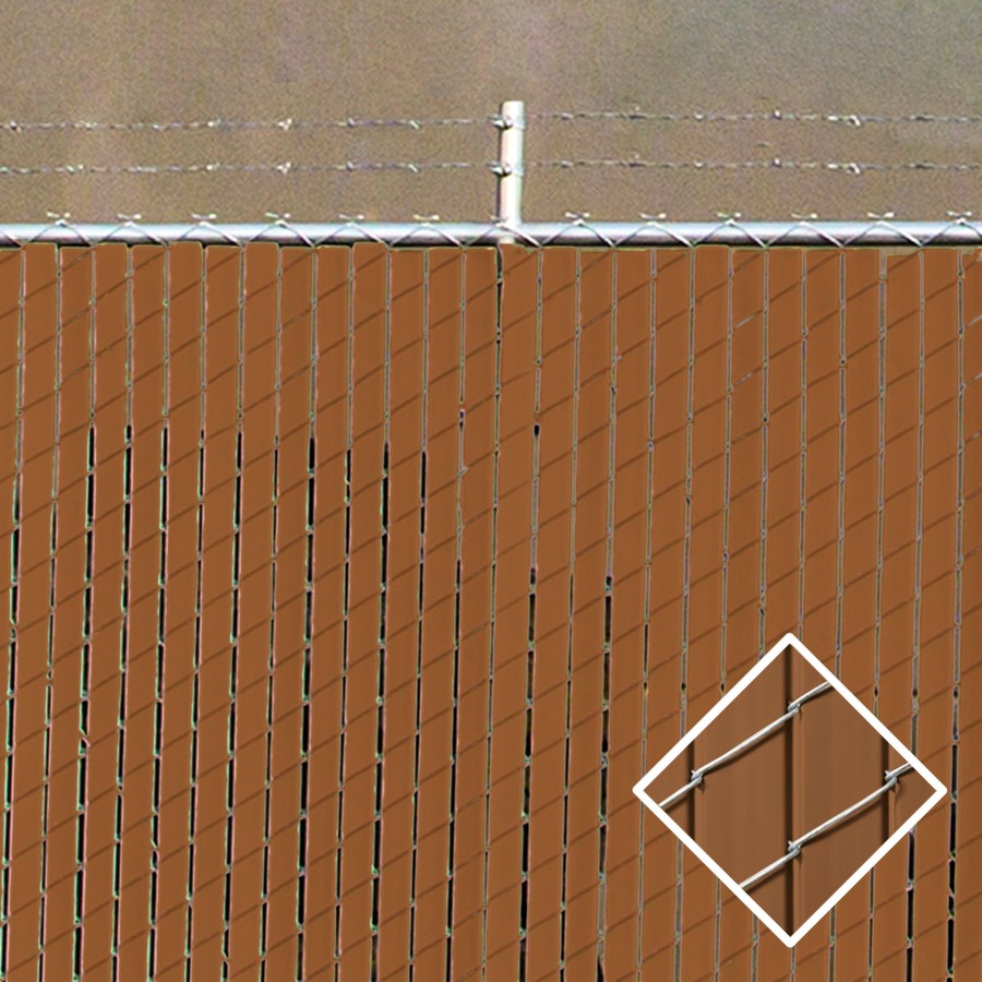 PDS 3' Chain Link Fence Industrial Privacy Slats (Brown) | Privacy Slat ...