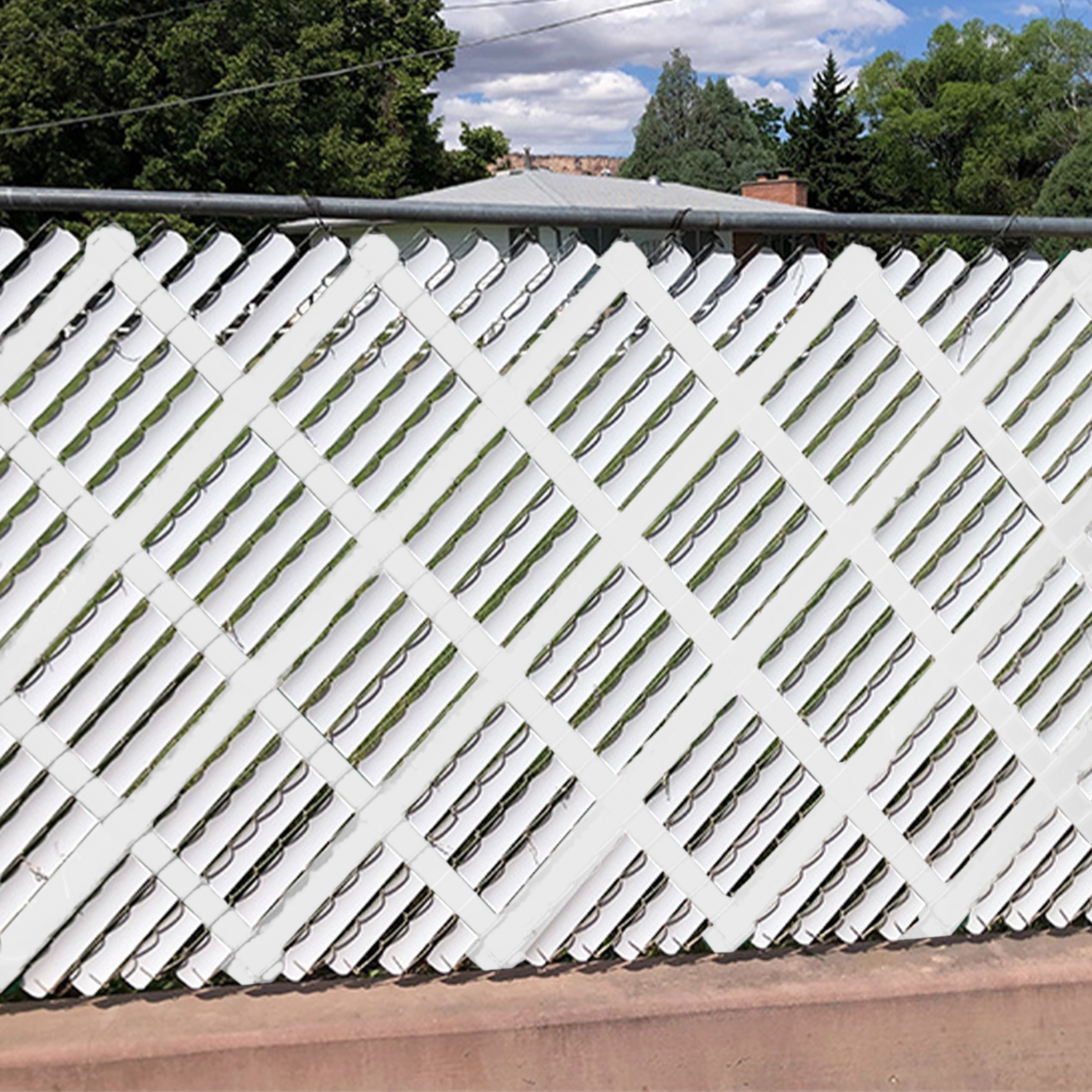 8' Chain Link Fence Aluminum Privacy Slats (White) | Privacy Slat King
