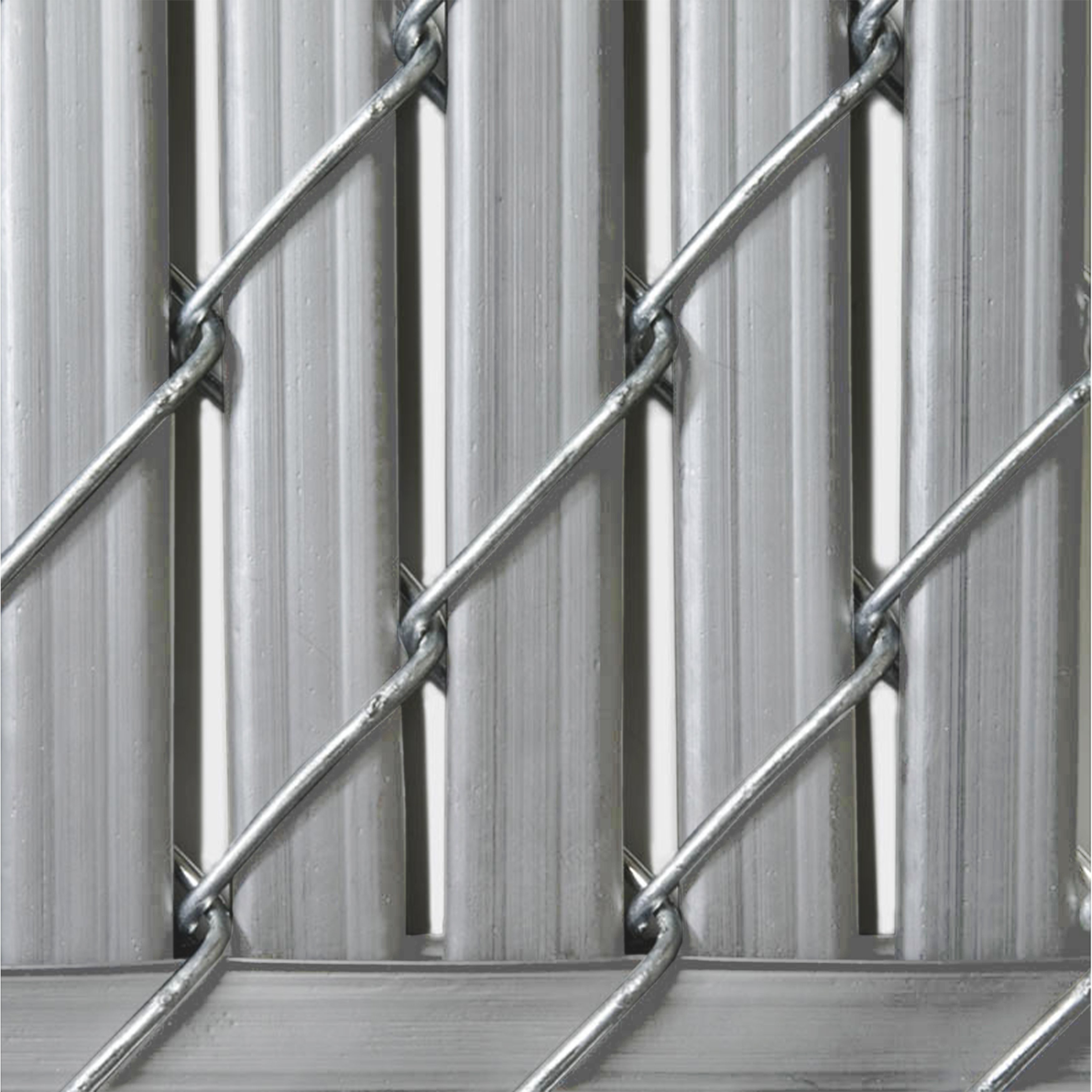 PDS 4' Chain Link Fence Bottom Locking Privacy Slats (Gray, 2 Inch ...