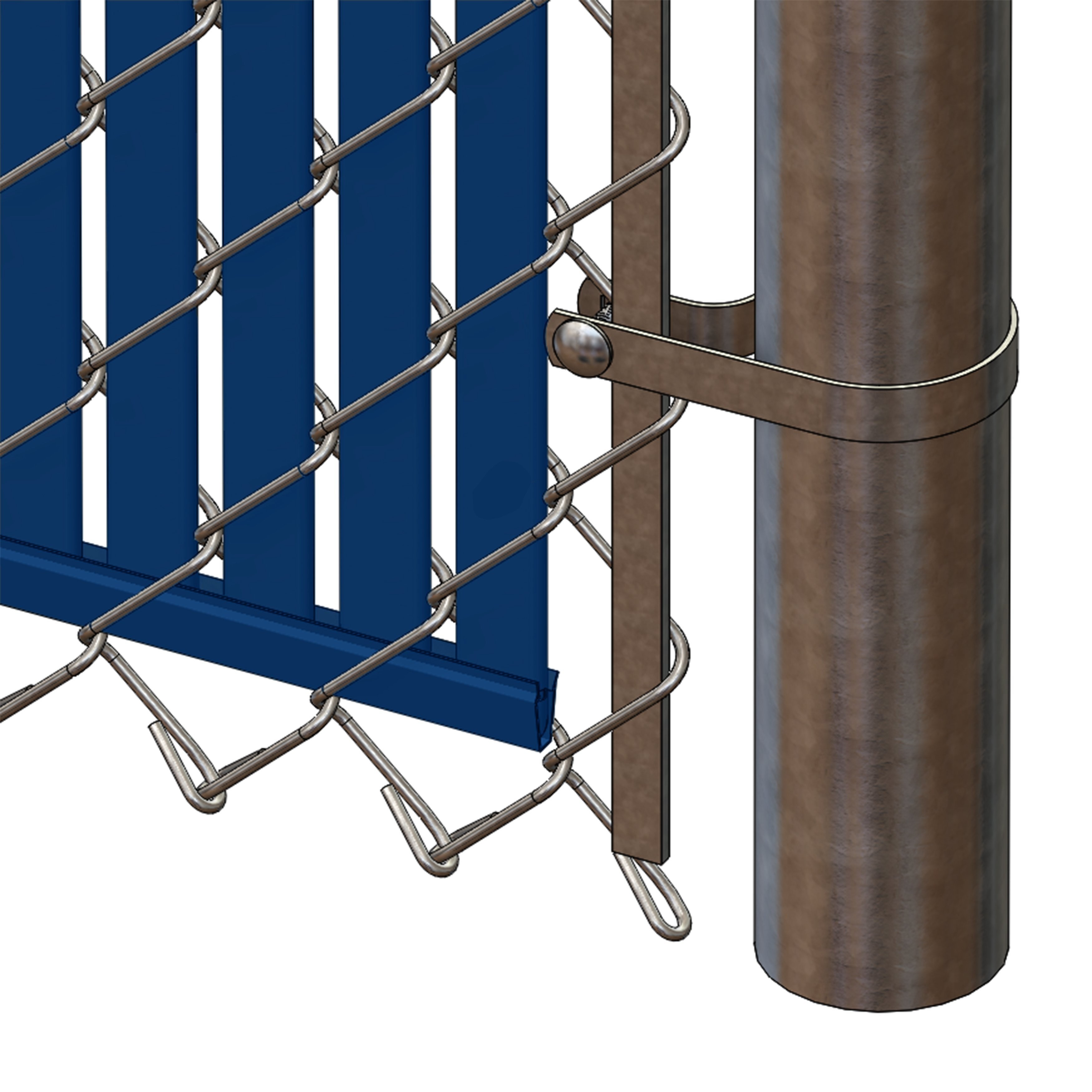 Pexco 10' Bottom Locking Vinyl Privacy Slat for 2 1/4" Chain Link Mesh ...