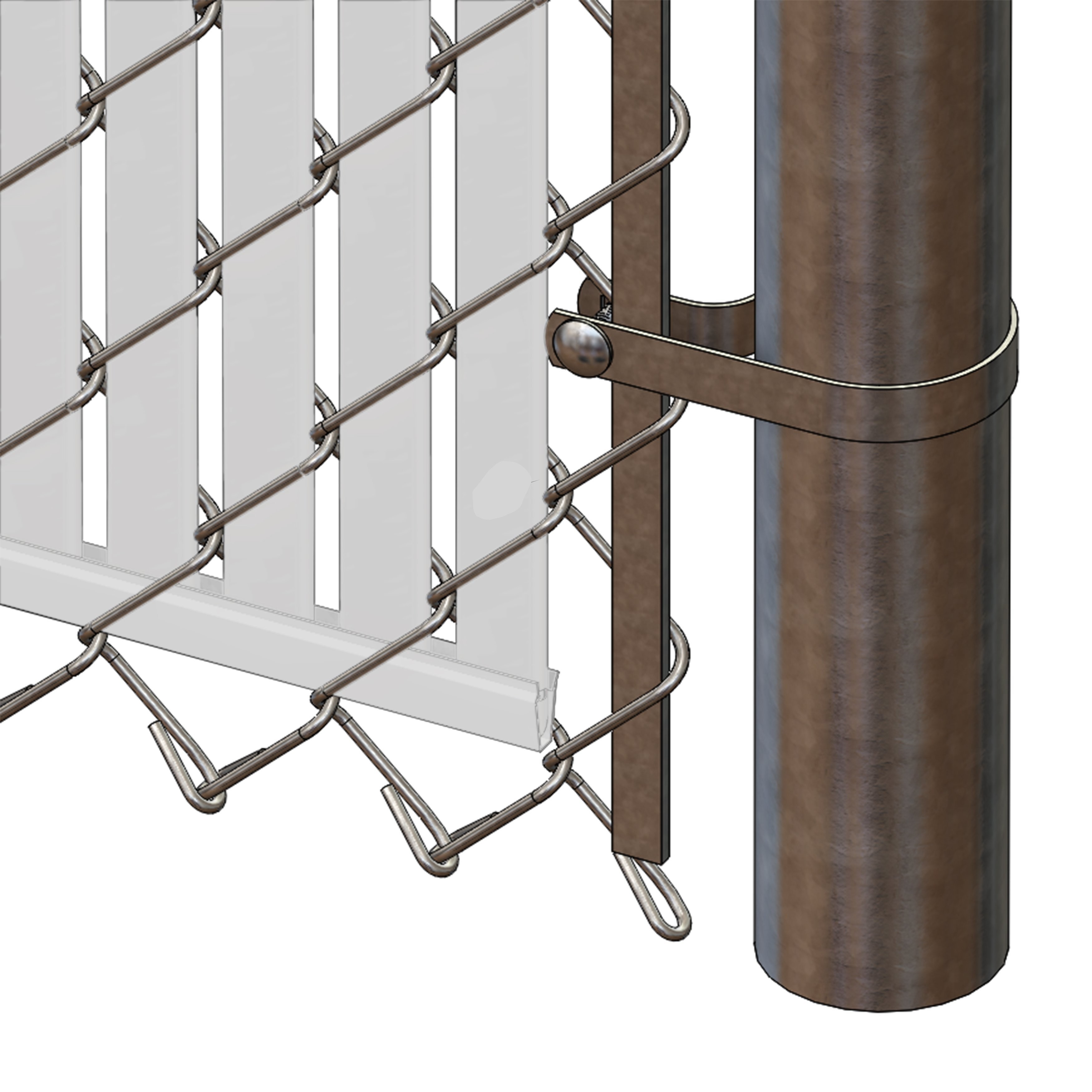 Pexco 5' Bottom Locking Vinyl Privacy Slat for 2" Chain Link Mesh Fence ...
