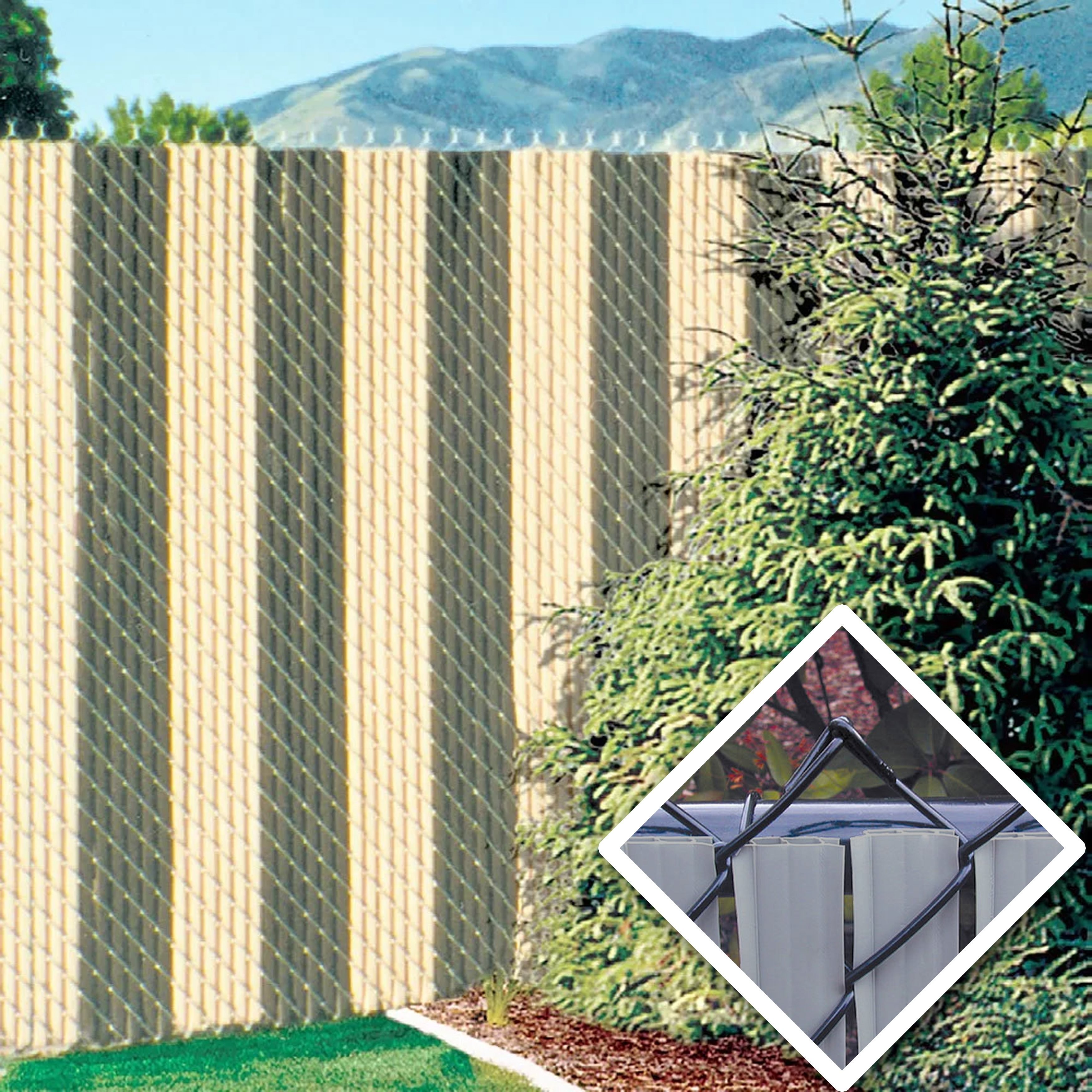 PDS 6' Chain Link Fence FinLink Privacy Slats (Gray, 2 Inch) | Privacy ...