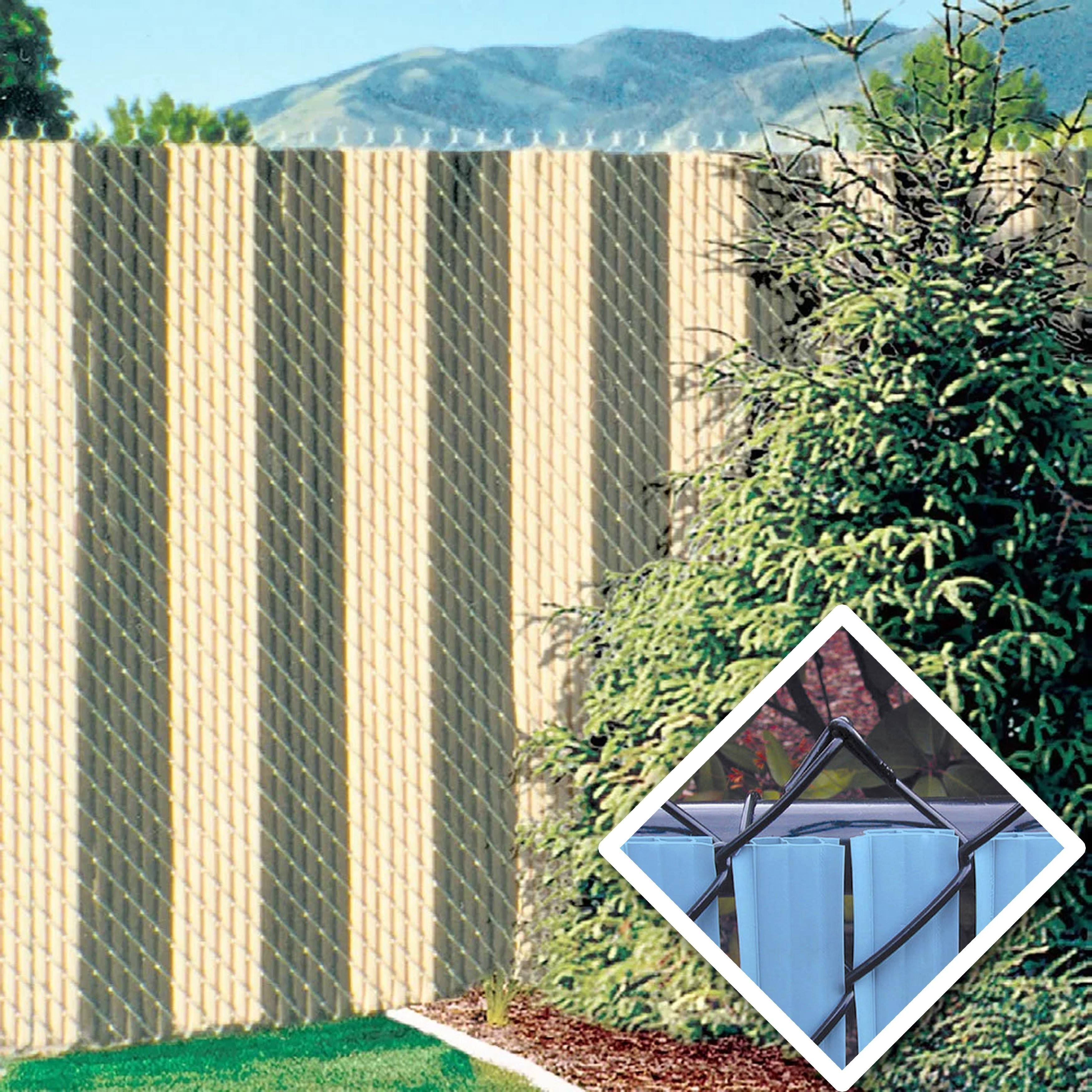 PDS 4' Chain Link Fence FinLink Privacy Slats (Light Blue, 2 Inch ...