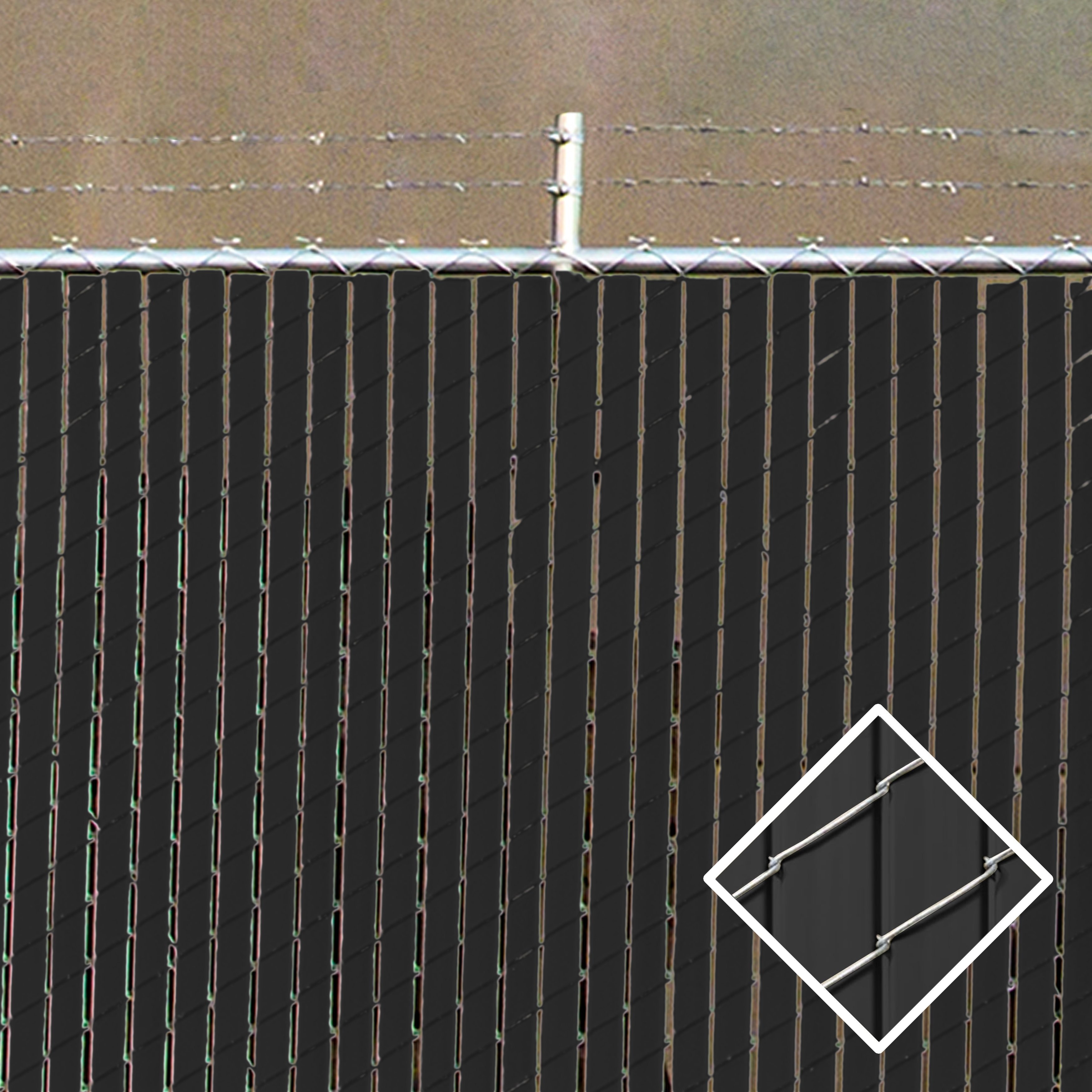 PDS 6' Chain Link Fence Industrial Privacy Slats (Black) | Privacy Slat ...