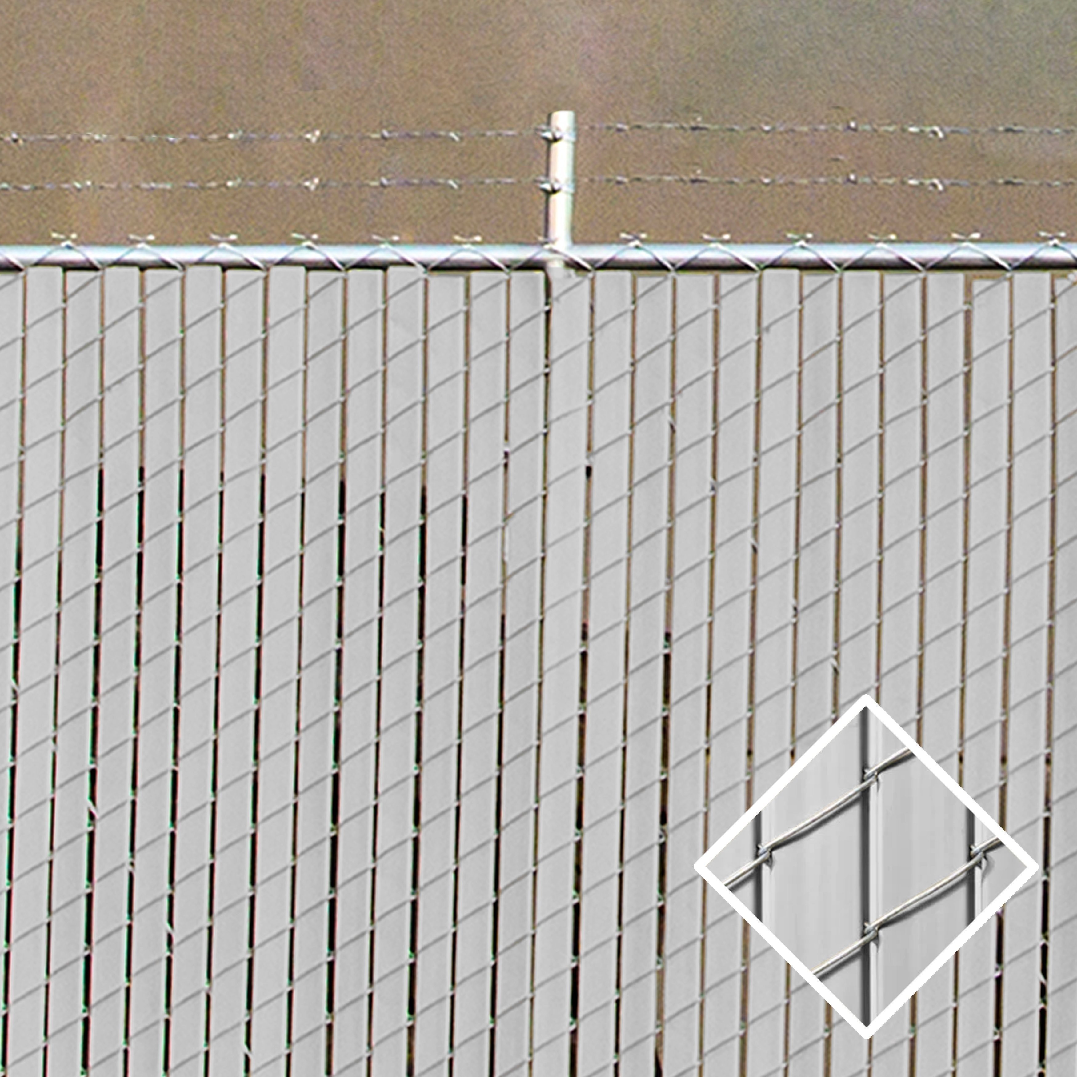 PDS 3.5' Chain Link Fence Industrial Privacy Slats (Gray) | Privacy Slat King