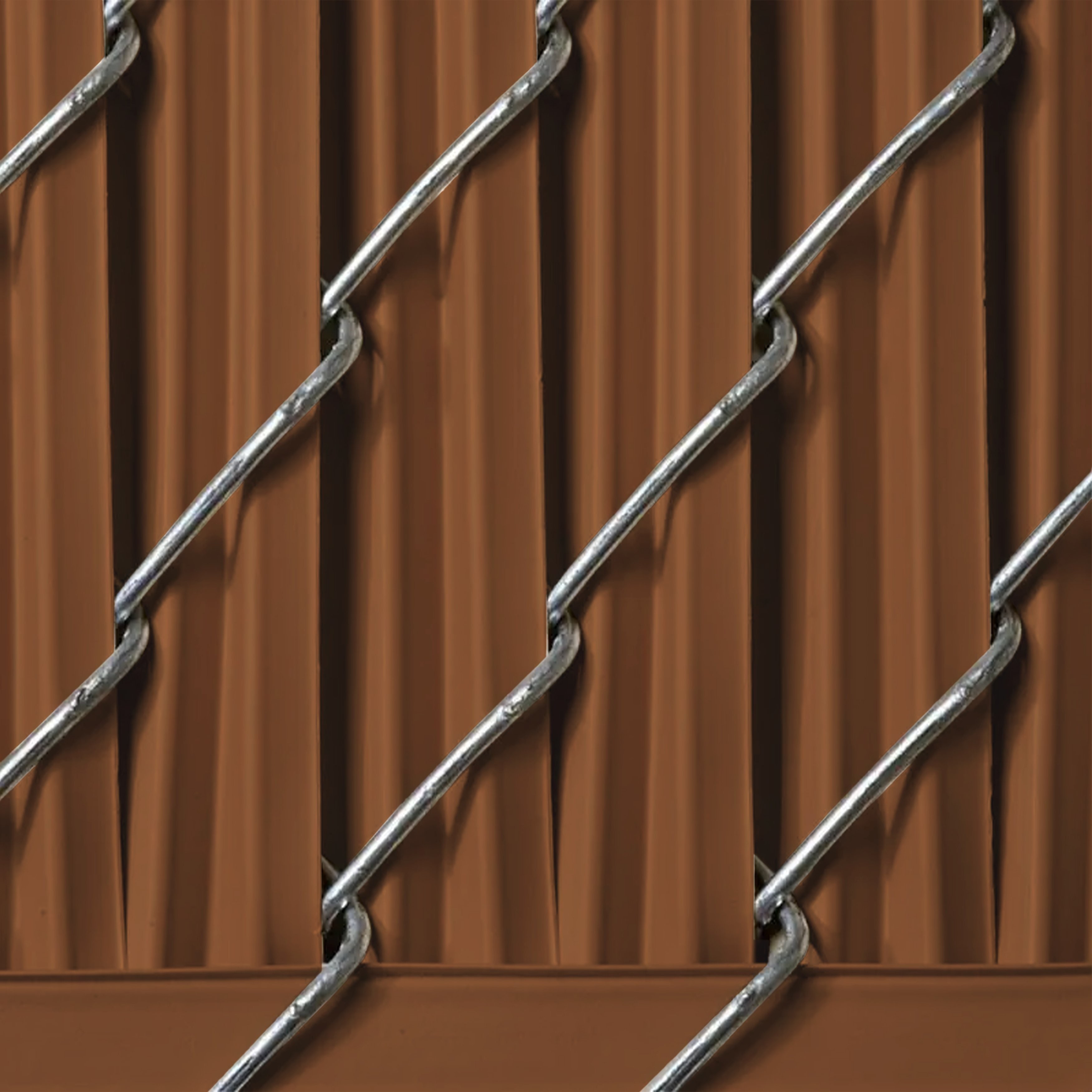 PDS 6' Chain Link Fence LiteLink Privacy Slats (Brown) | Privacy Slat King