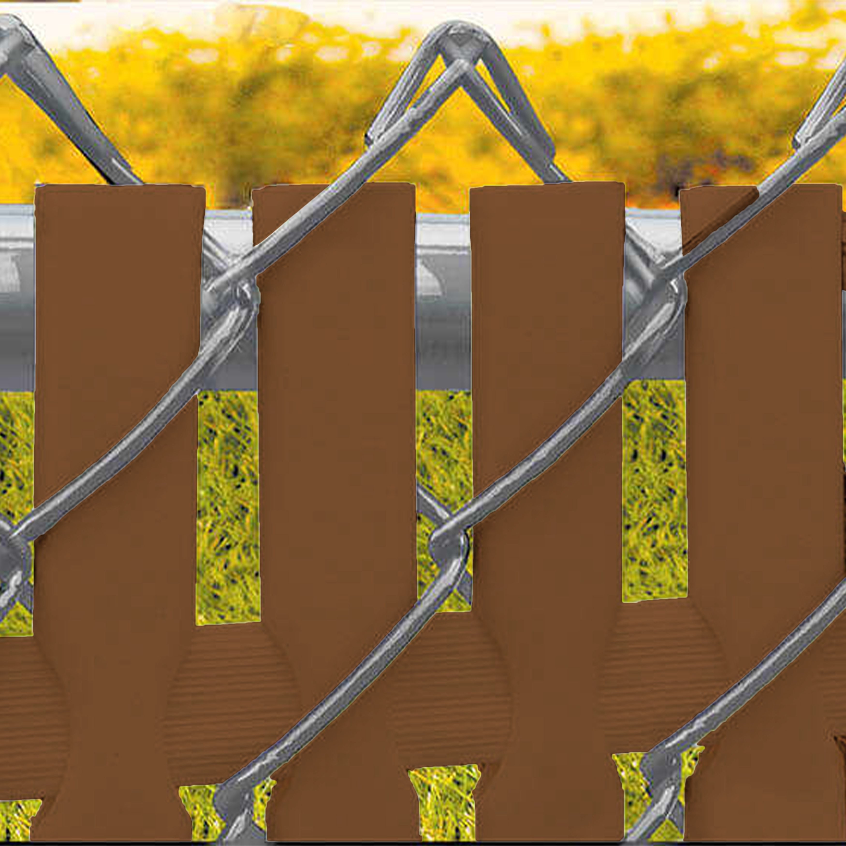 PDS 12' Top Locking Privacy Slats for Chain Link Fence (Brown, 2 Inch ...
