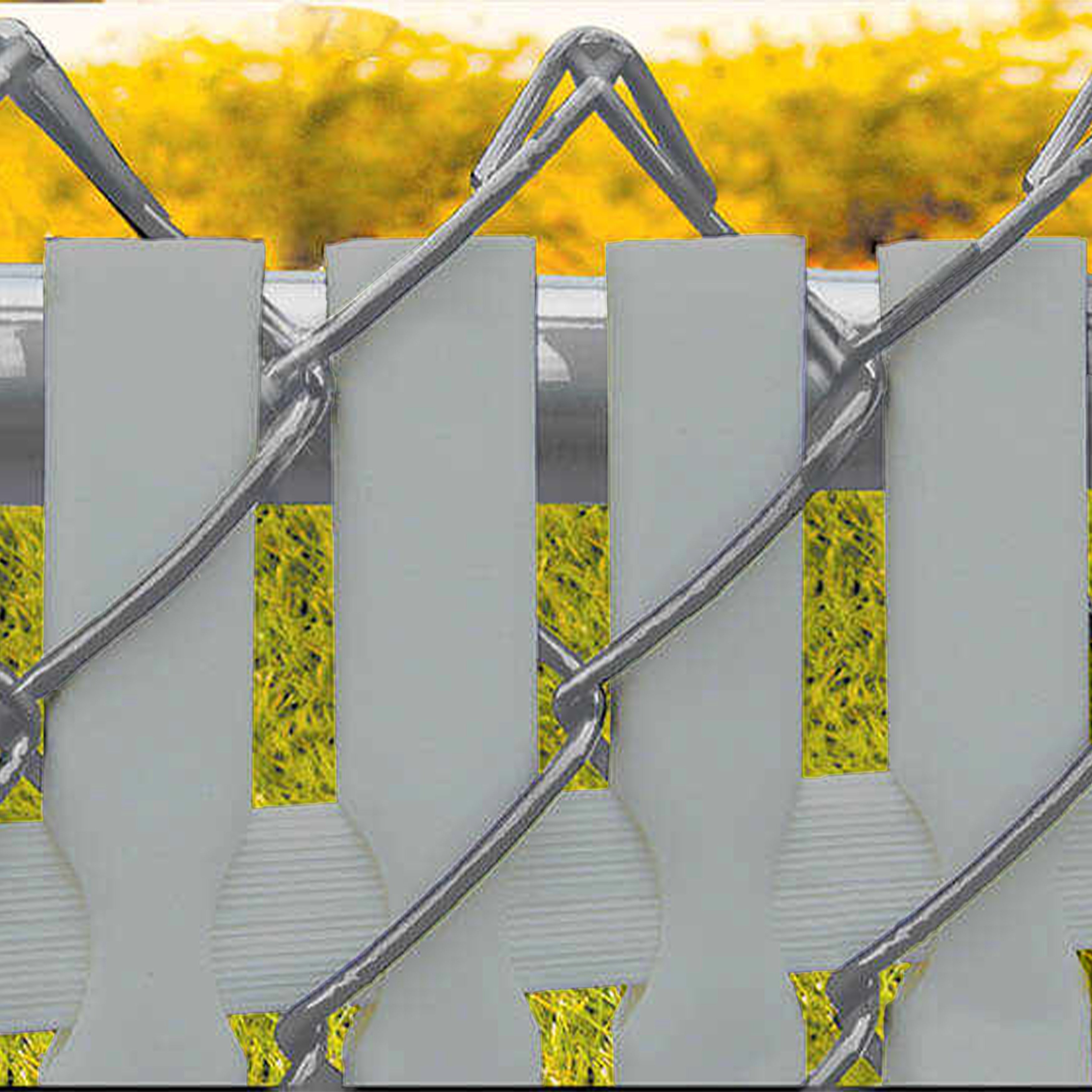 PDS 3' Top Locking Privacy Slats for Chain Link Fence (Gray, 2 Inch ...