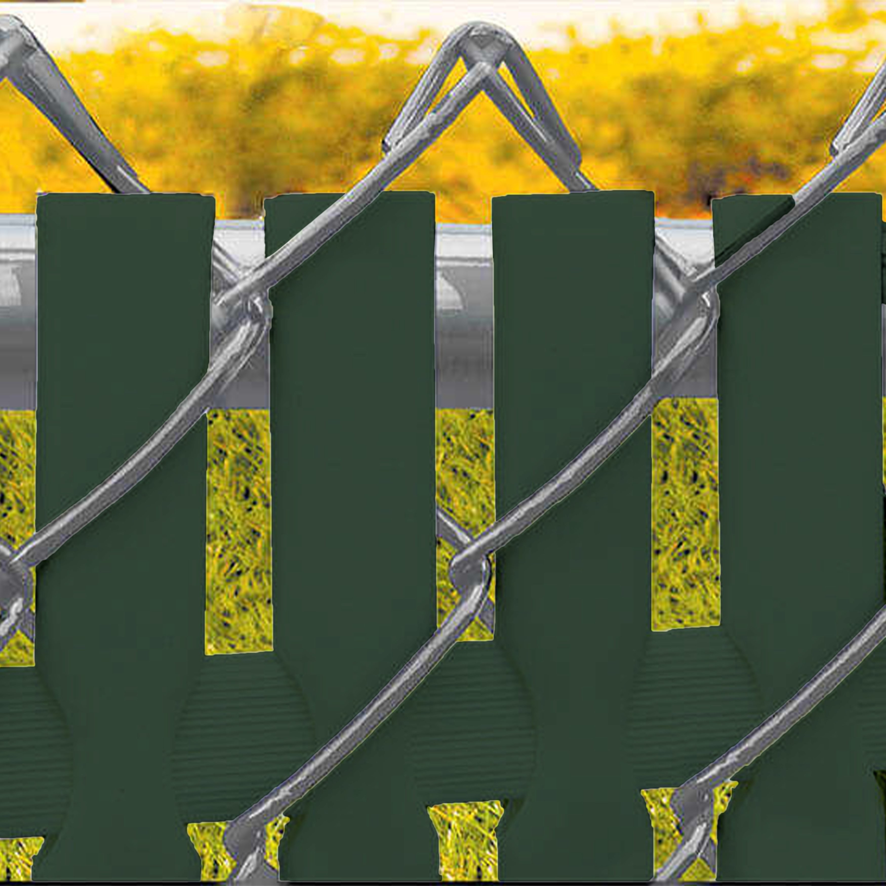 PDS 12' Top Locking Privacy Slats for Chain Link Fence (Green, 2 Inch ...