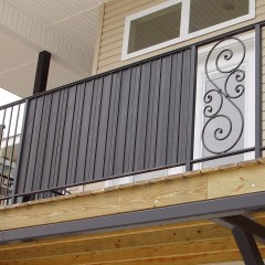 4' Ornamental Privacy Slat for Aluminum Fencing | 1" Sq. Picket ...