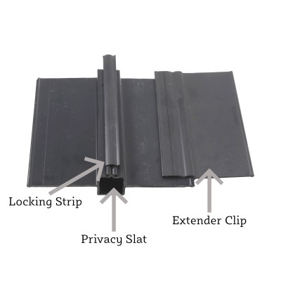 6' Ornamental Aluminum Fence Privacy Slat | 25-Slat Kit for 5/8" Sq ...