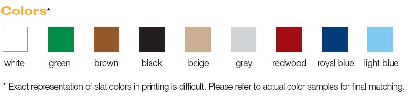 Privacy Slats Color Options | Privacy Slat King